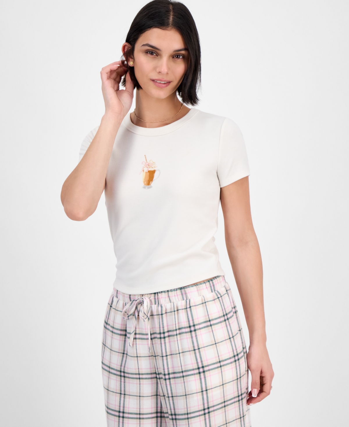 Click here for Hippie Rose Juniors Graphic T-Shirt - Whisper Whit... prices