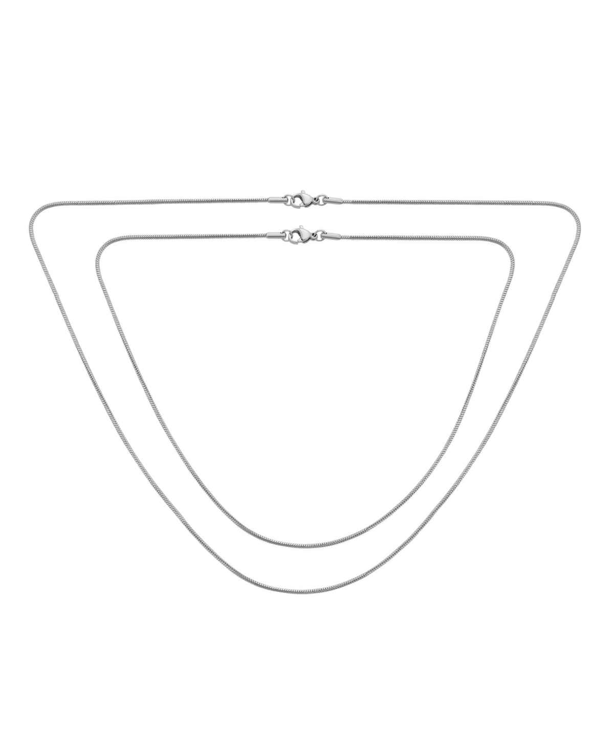 Click here for Bling Jewelry Set of 2 Strong Silver Tone Stainles... prices