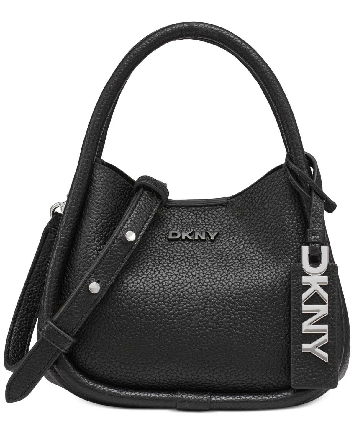Click here for Dkny Capri Mini Hobo Crossbody Bag - Black/silver prices