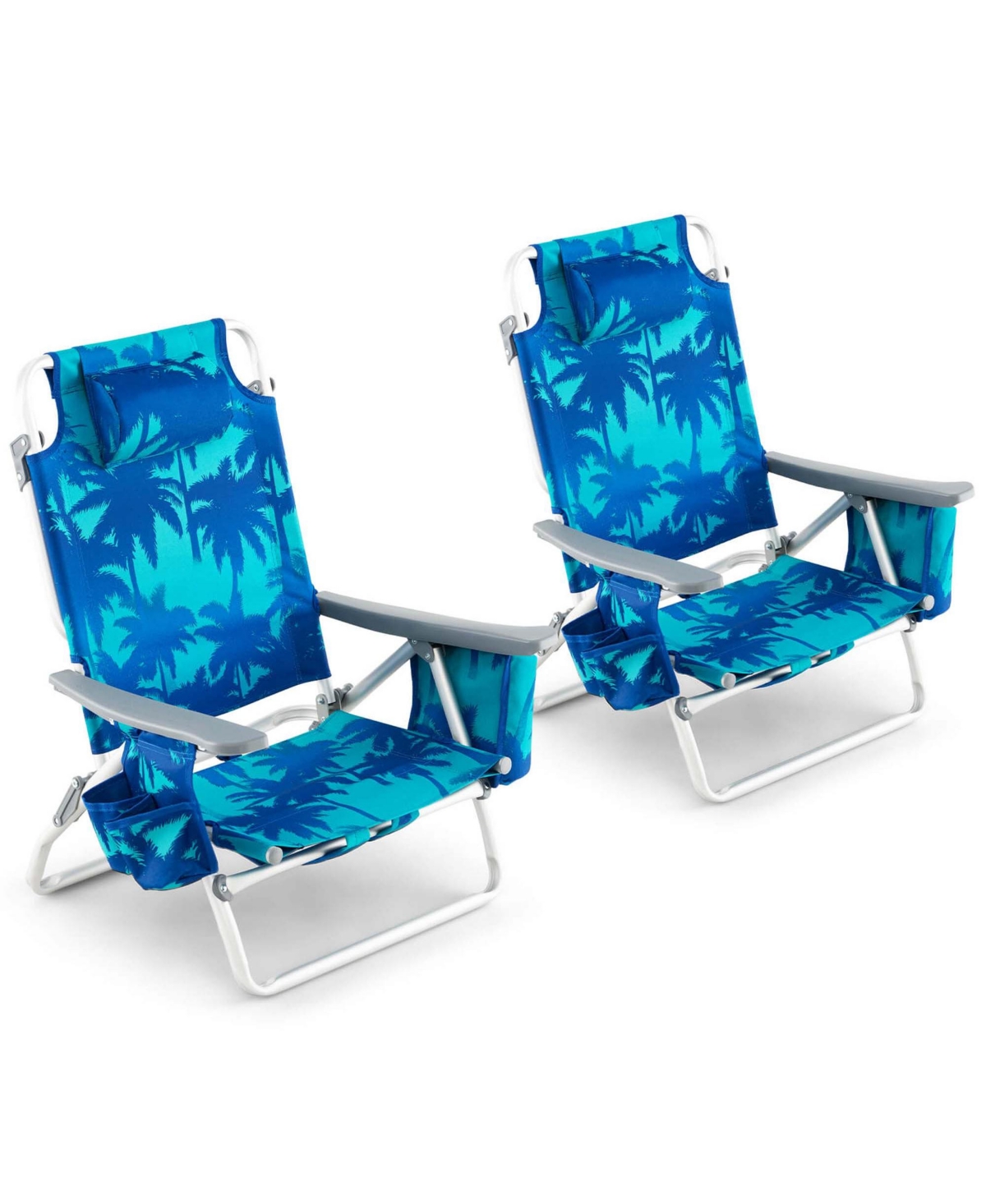 Click here for Costway 2-Pack Folding Backpack Beach Chair 5-Posi... prices