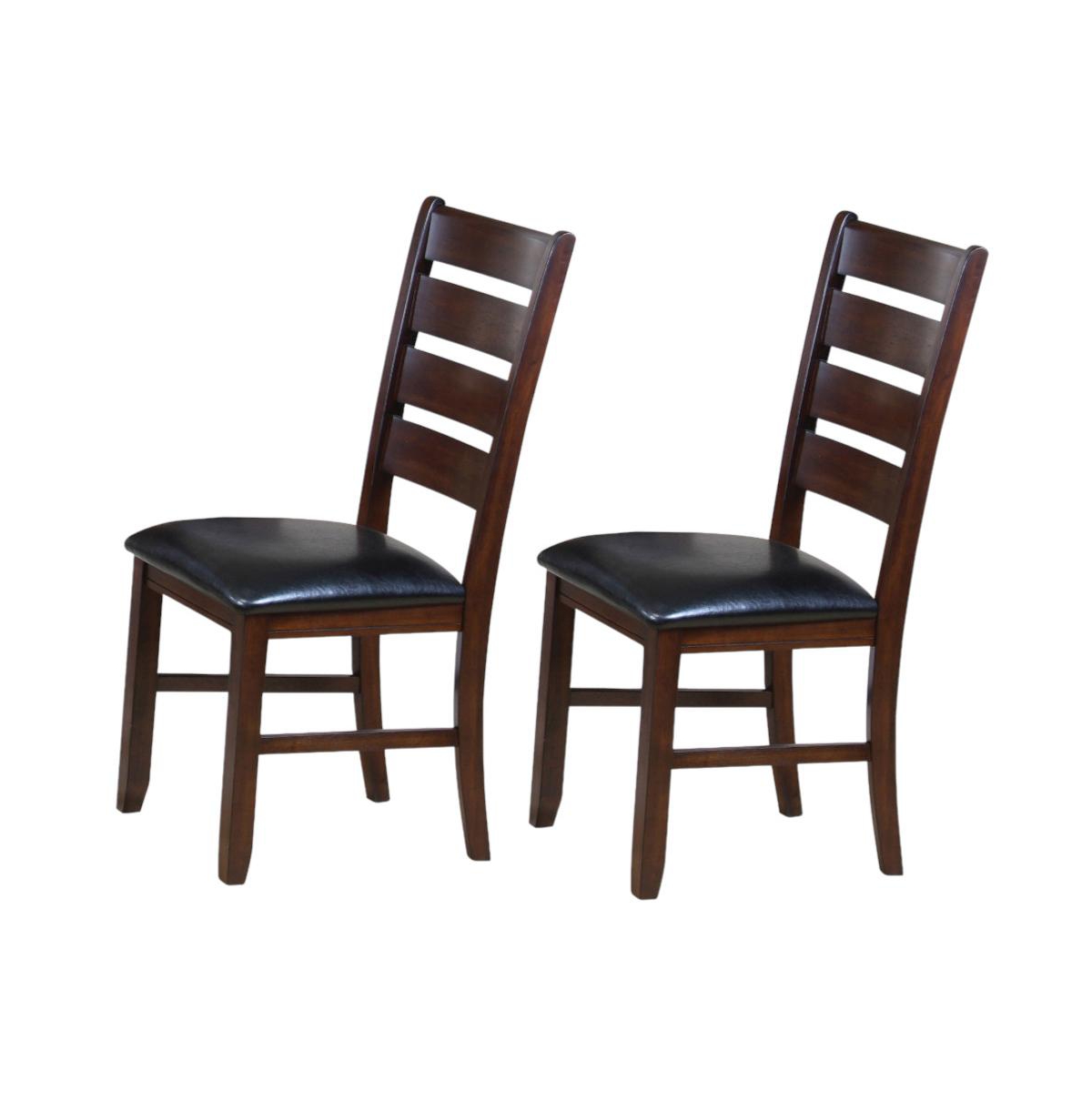 Click here for Faux Leather Slat Back Dining Chairs Set of Two fo... prices