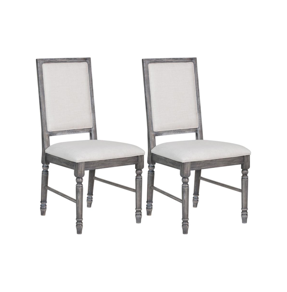 Click here for Set of Two Upholstered Linen Dining Side Chairs -... prices