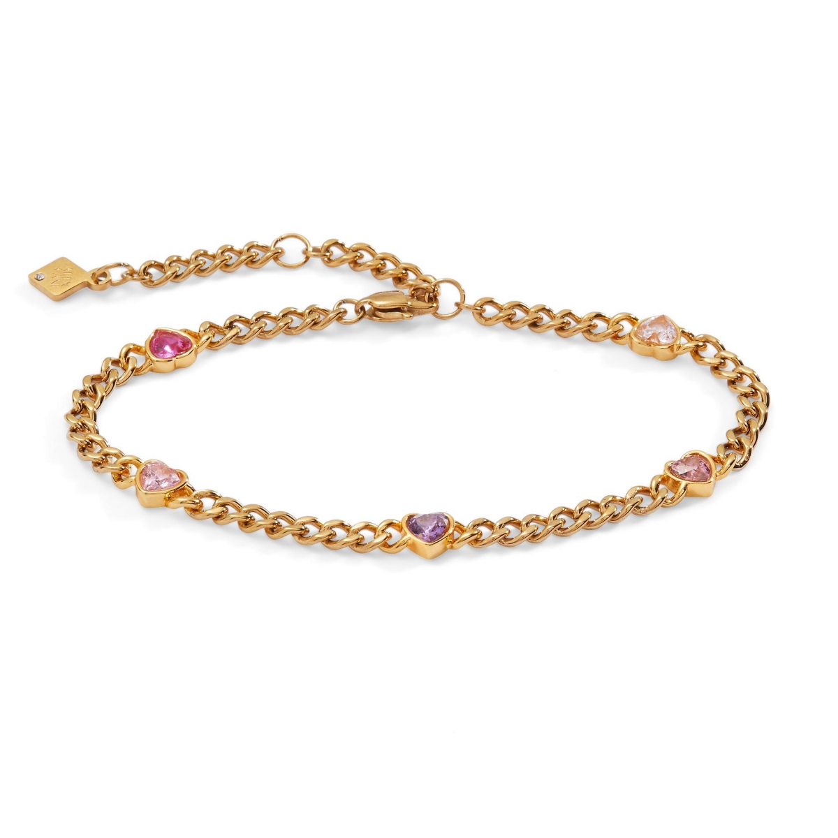 Click here for Heart Curb Chain Bracelet - Gold prices