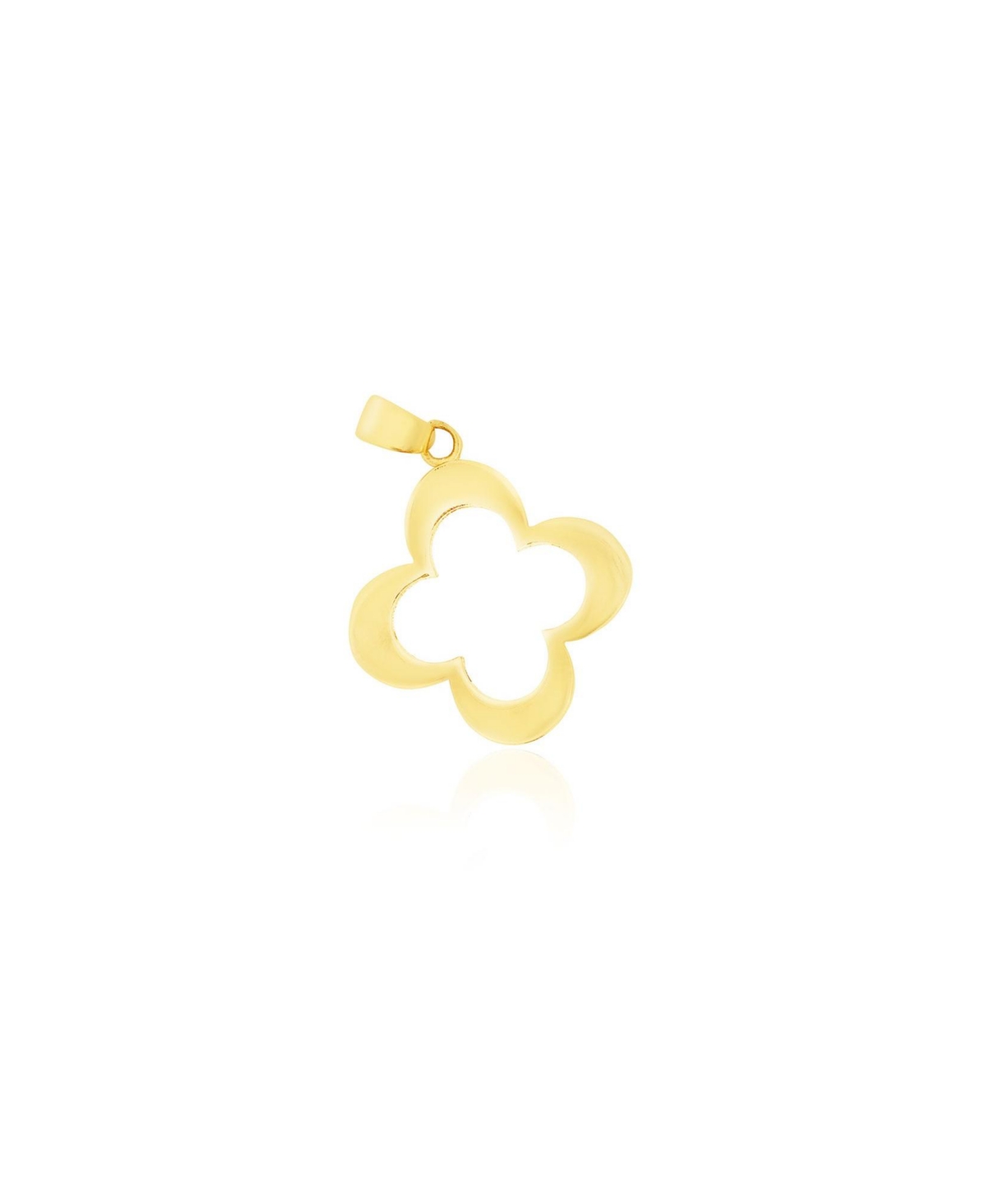 Click here for The Lovery Large Gold Open Clover Charm 14K Gold -... prices