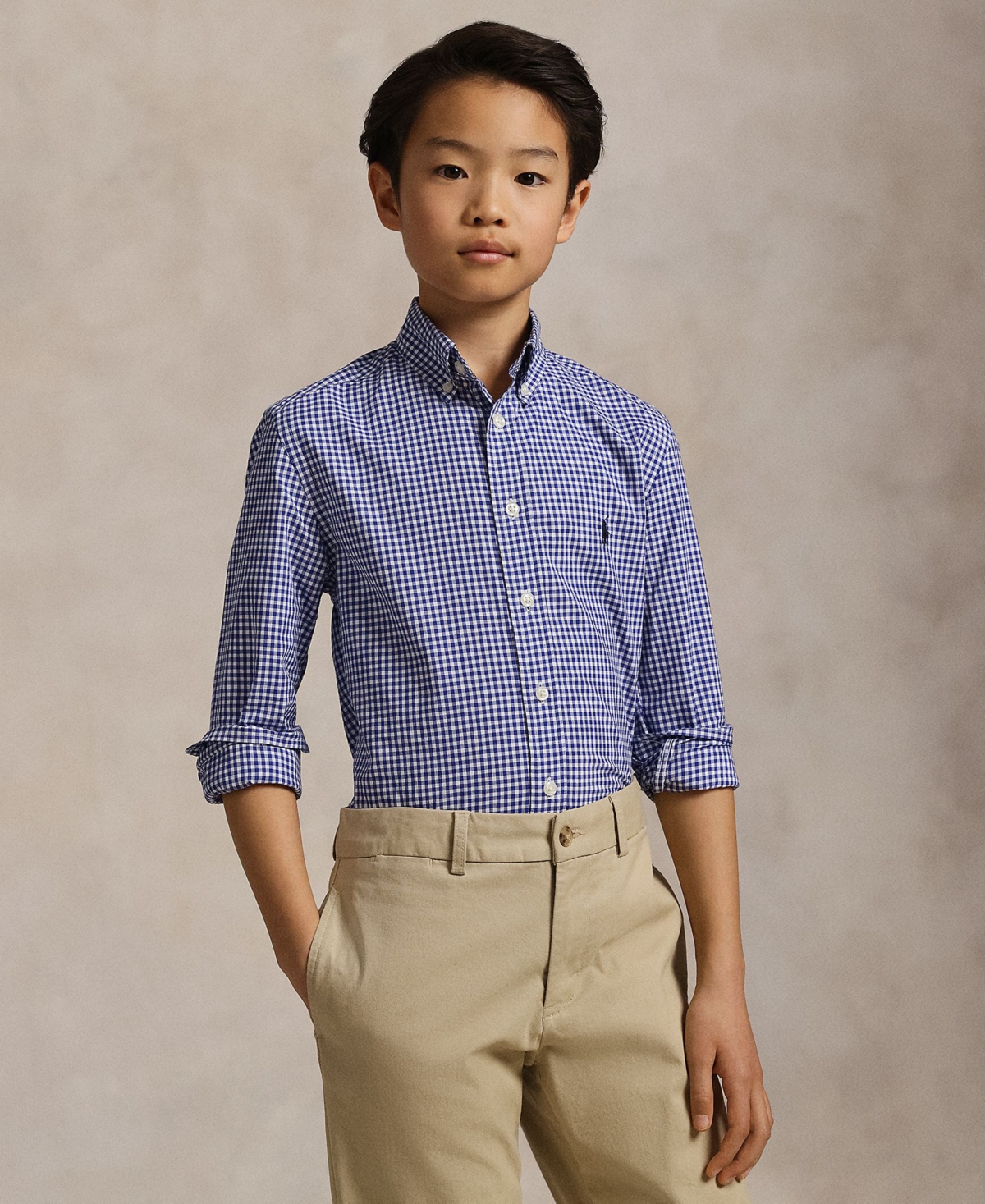 Click here for Polo Ralph Lauren Big Boys Gingham Cotton Poplin S... prices