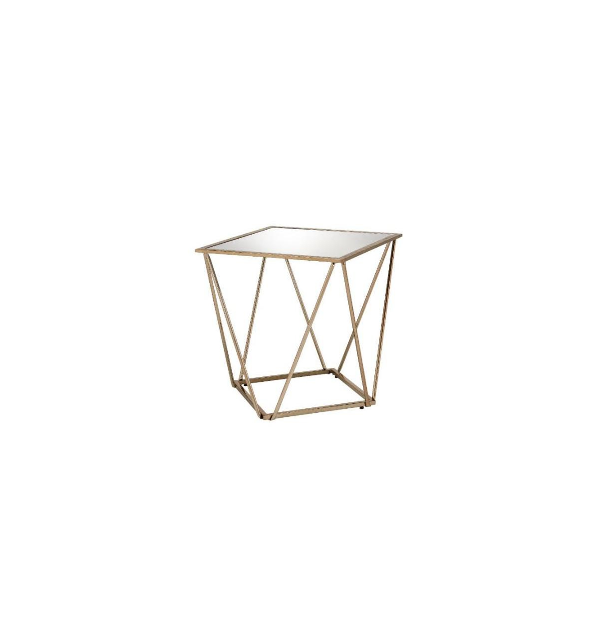 Click here for Contemporary Glass and Metal Square Mirrored End T... prices