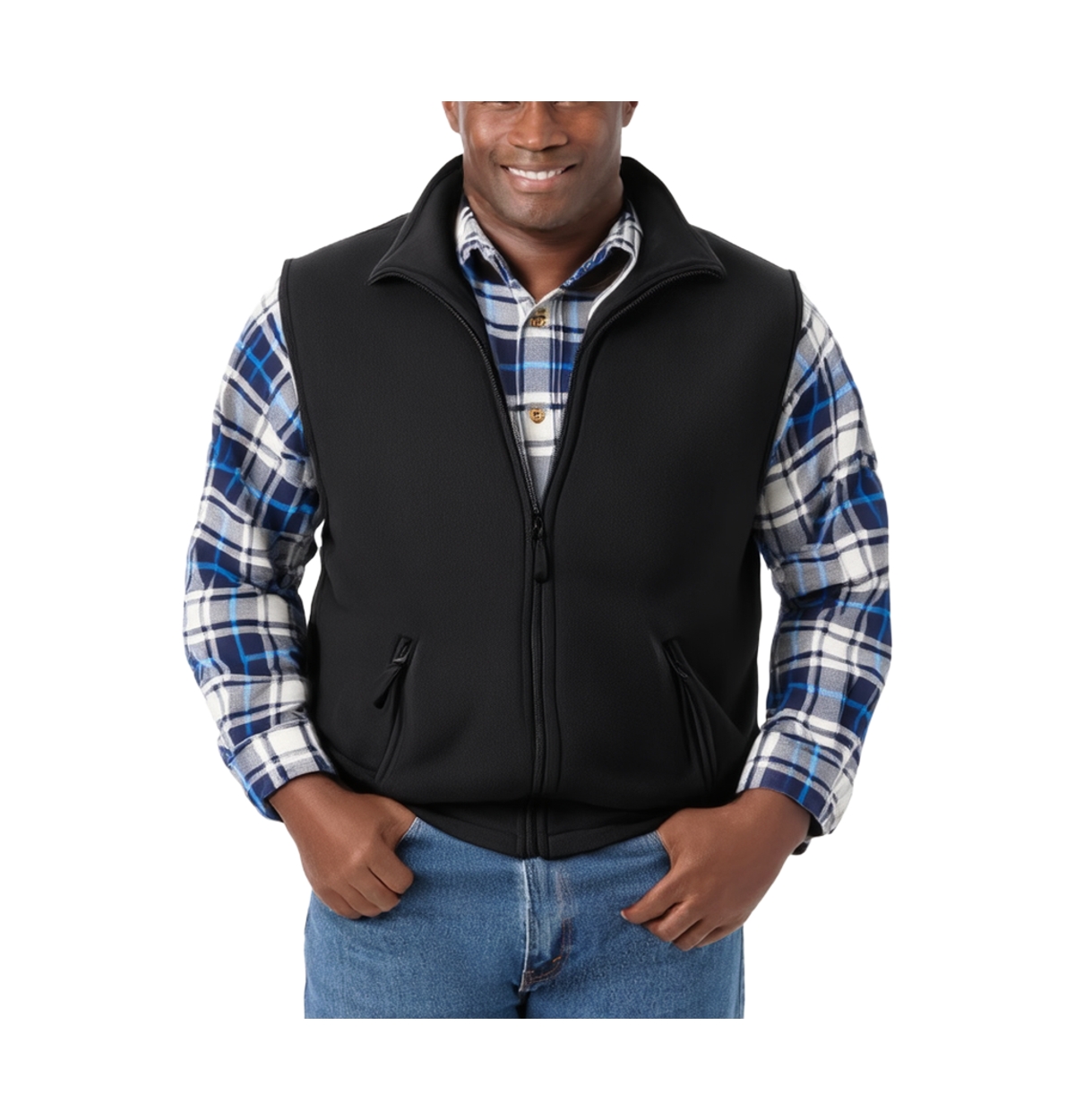 Click here for KingSize Big & Tall Explorer Plush Fleece Zip Vest... prices