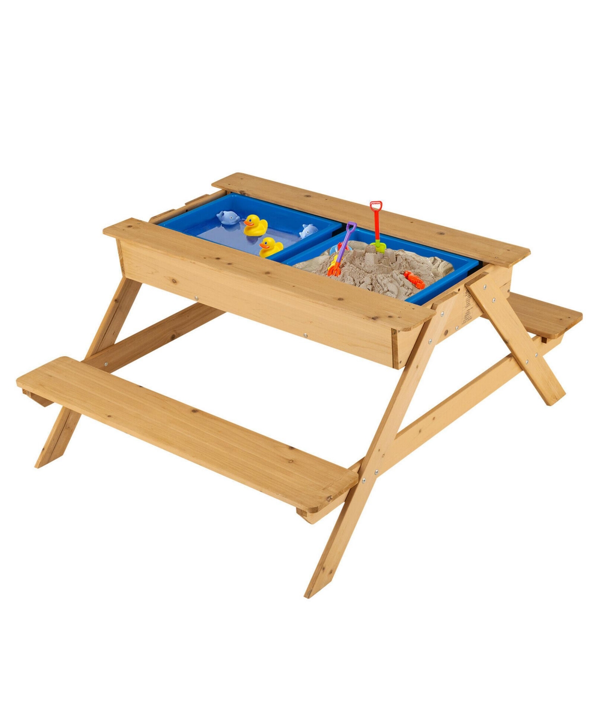Click here for Gymax 3 in 1 Kids Picnic Table Wooden Outdoor Wate... prices