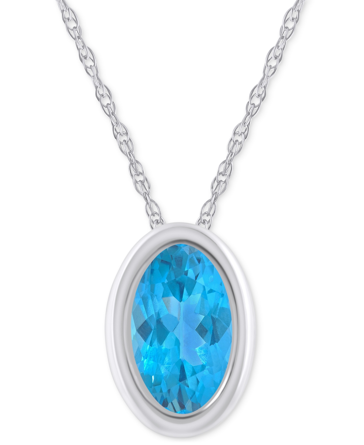 Click here for Pink Topaz Oval Solitaire 18 Pendant Necklace in 1... prices