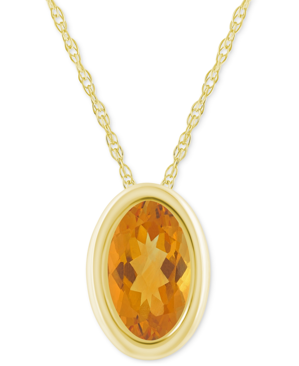 Click here for Pink Topaz Oval Solitaire 18 Pendant Necklace in 1... prices
