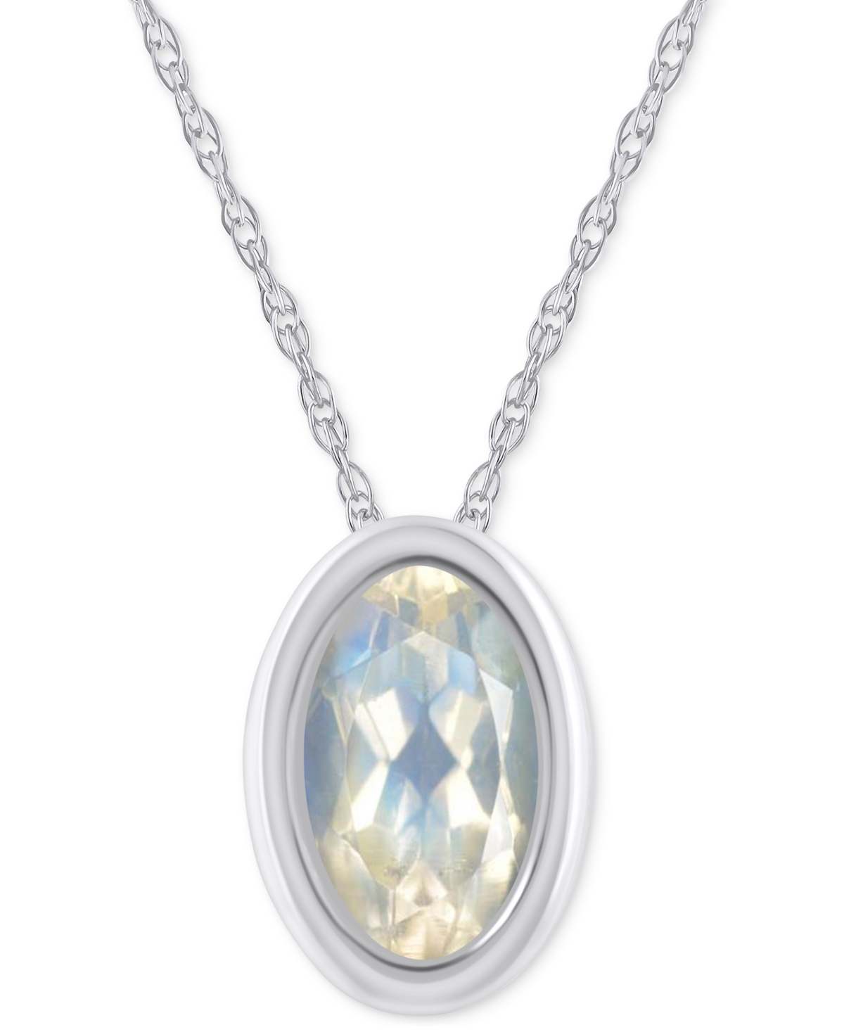 Click here for Pink Topaz Oval Solitaire 18 Pendant Necklace in 1... prices