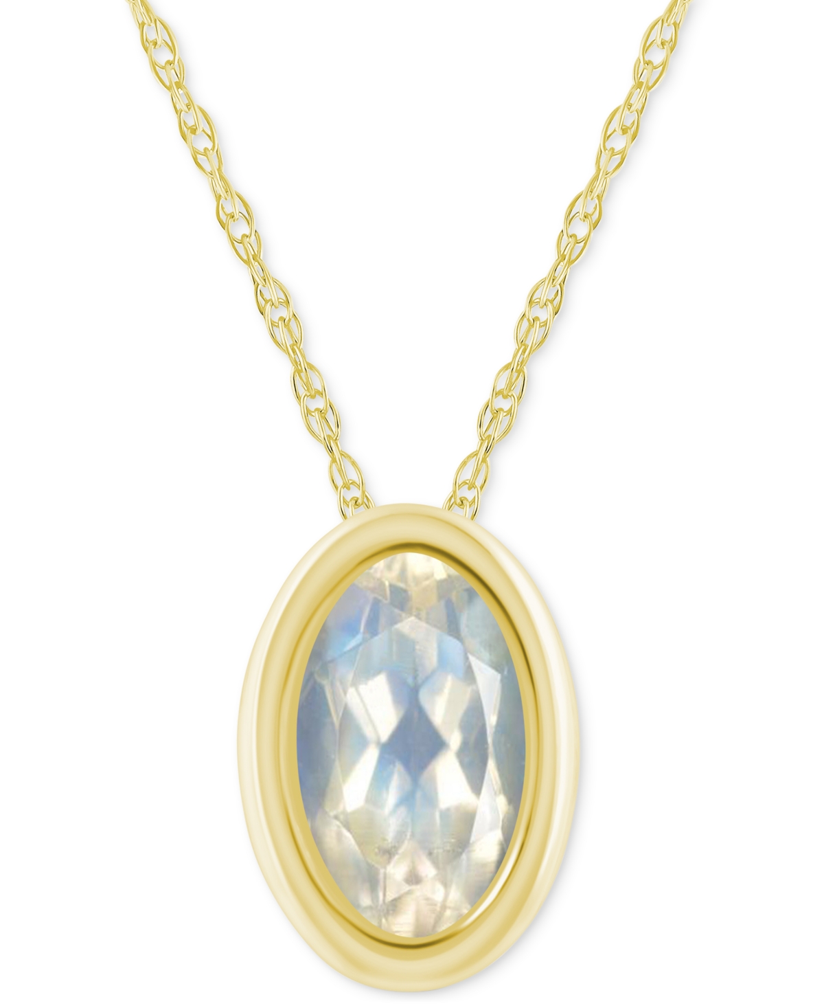Click here for Pink Topaz Oval Solitaire 18 Pendant Necklace in 1... prices