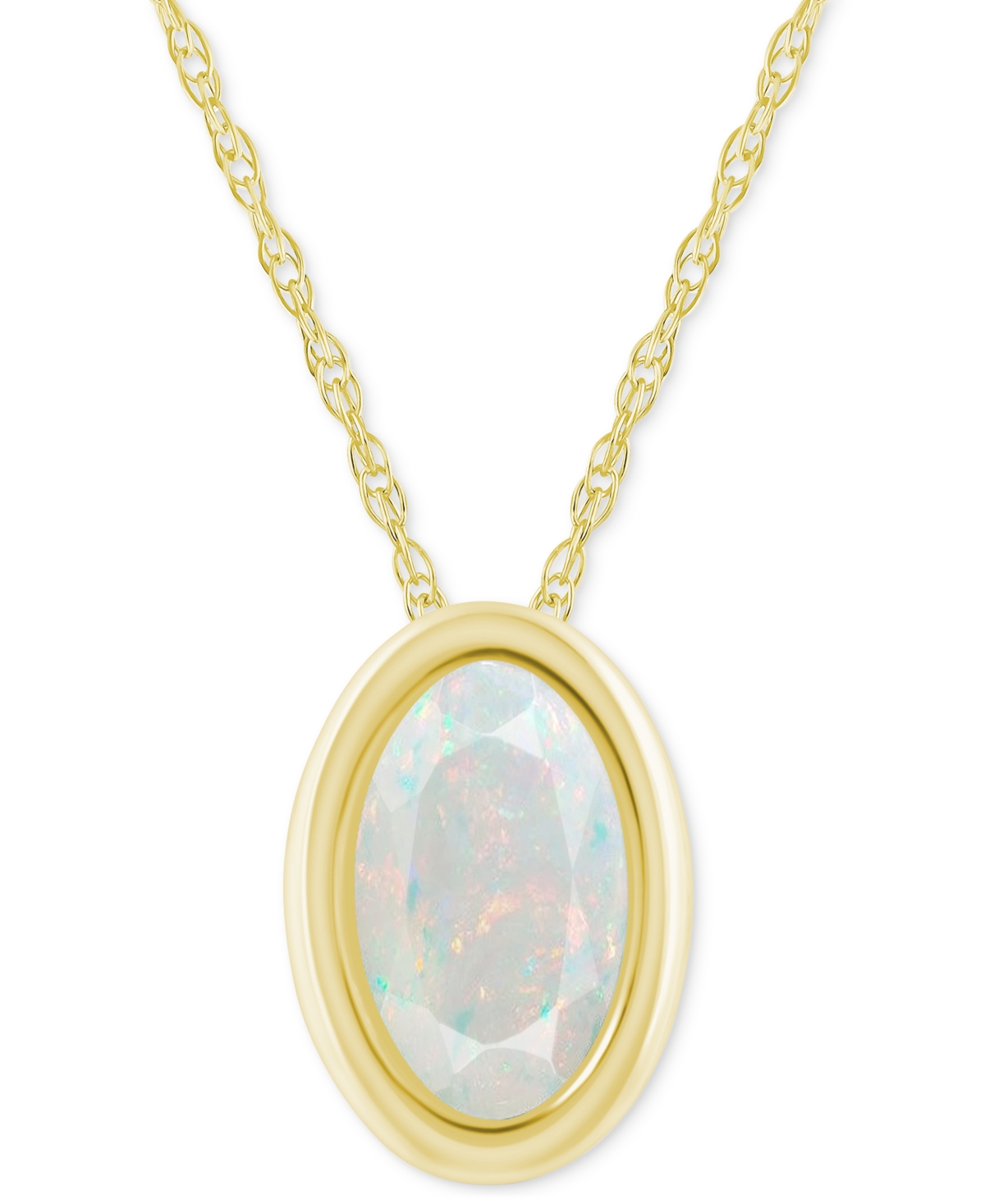 Click here for Pink Topaz Oval Solitaire 18 Pendant Necklace in 1... prices