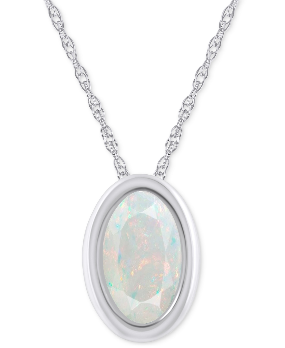 Click here for Pink Topaz Oval Solitaire 18 Pendant Necklace in 1... prices