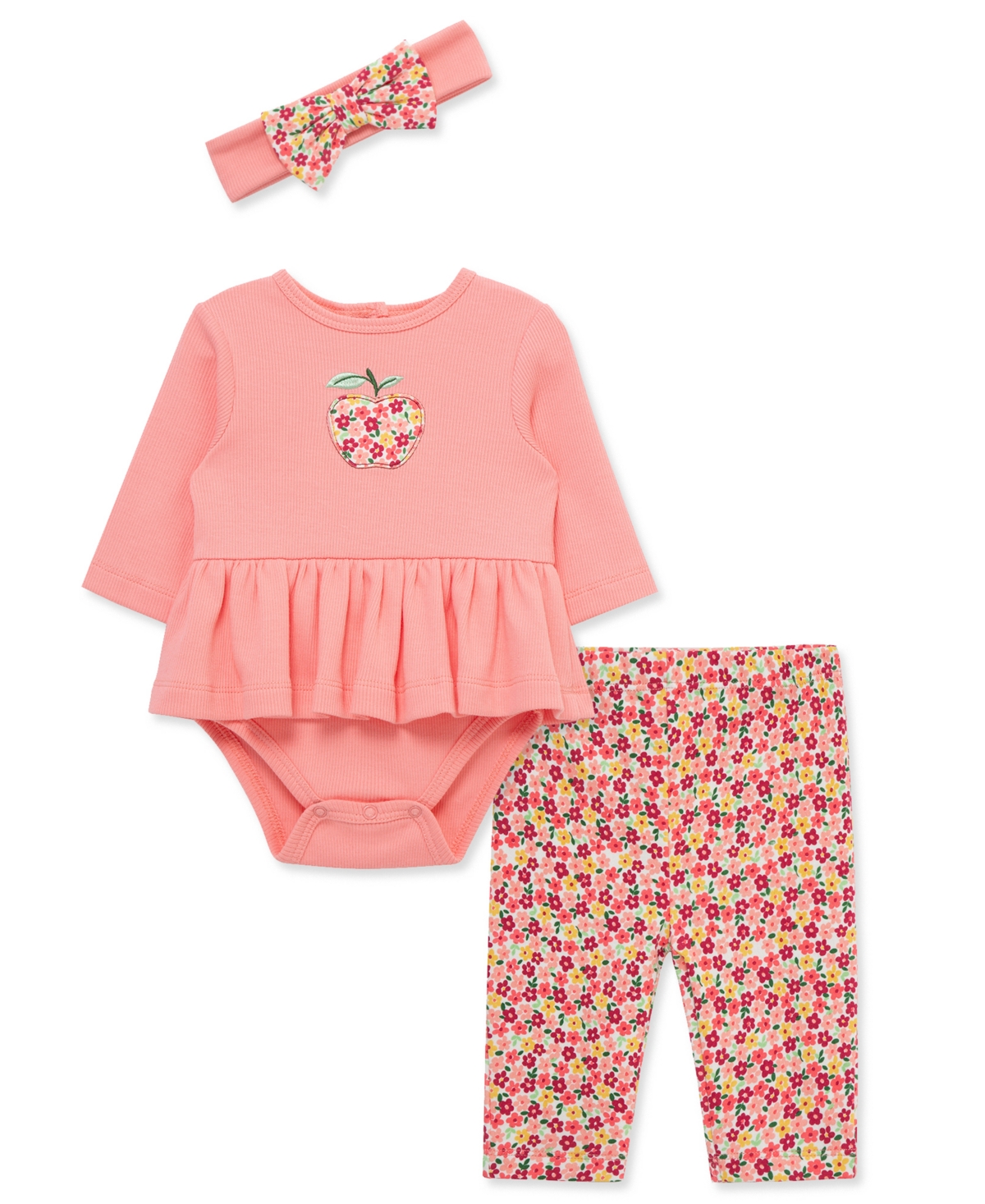 Click here for Little Me Baby Girls Cotton Apple Bodysuit  Pants... prices