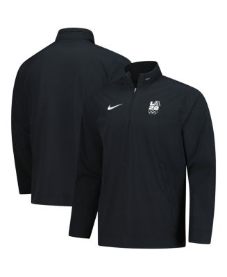 Nike Men's Black LA28 Summer Olympics Lightweight Quarter-Zip Coaches ...