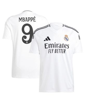Adidas Men's Kylian Mbappé White Real Madrid 2024/25 Home Replica ...
