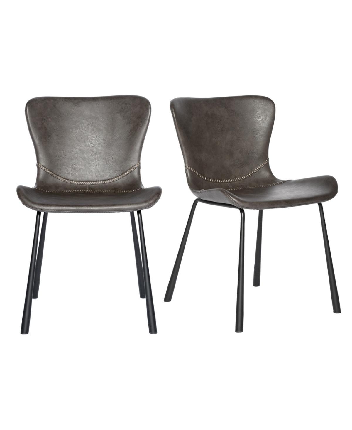 Click here for Set of 2 Faux Leather Side Chairs for Dining Room... prices