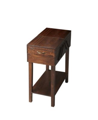 Solid Wood Rectangular End Table With Drawer And Shelf - Macy's