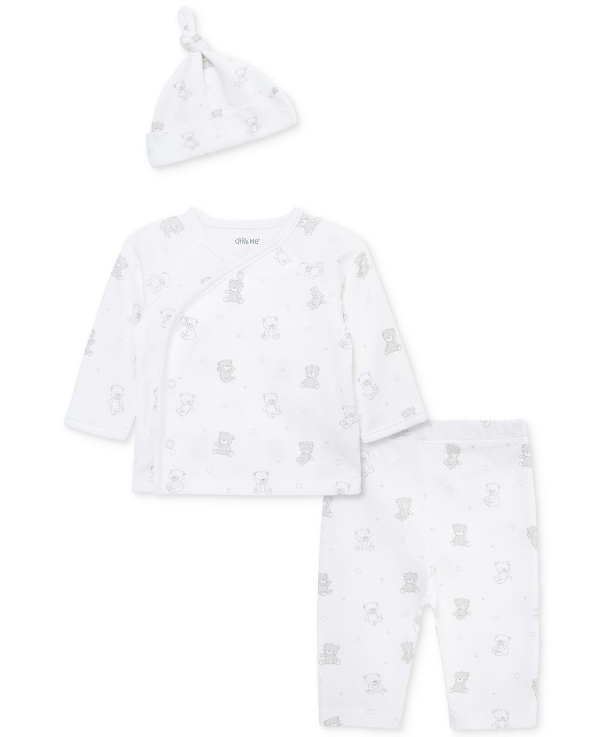 Click here for Little Me Baby Boys Bears Cotton Hat  Top & Pants... prices