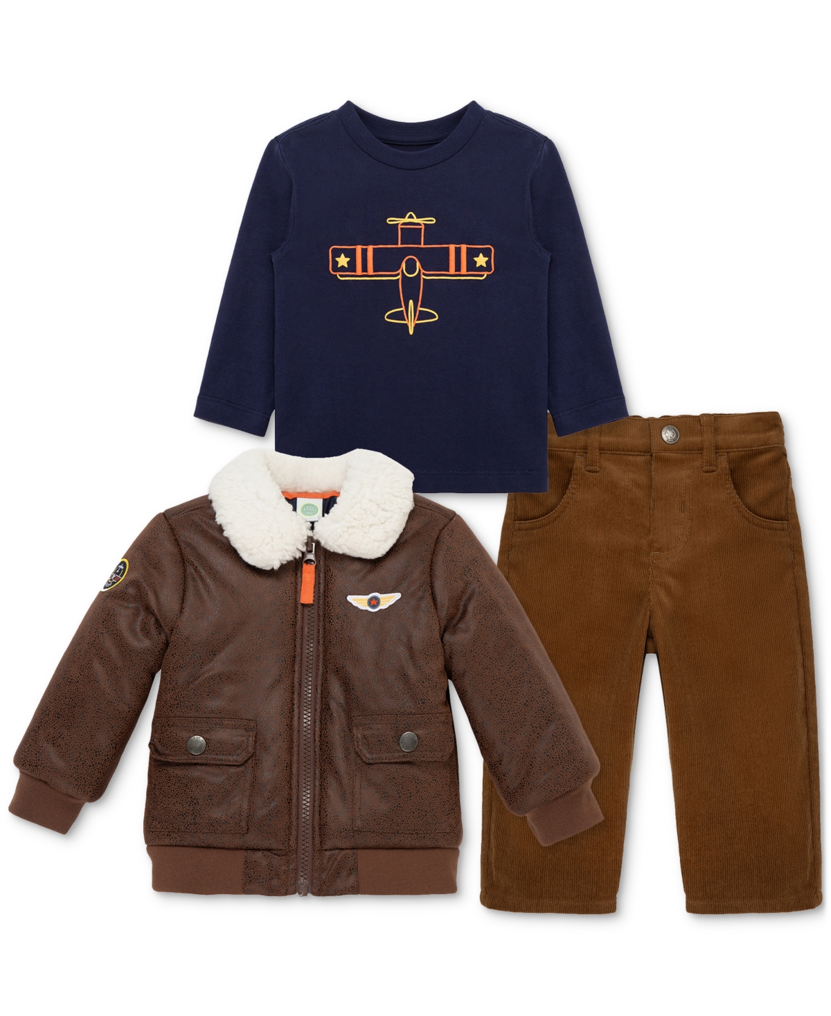 Click here for Little Me Baby Boys Aviator Jacket  T-Shirt & Pant... prices