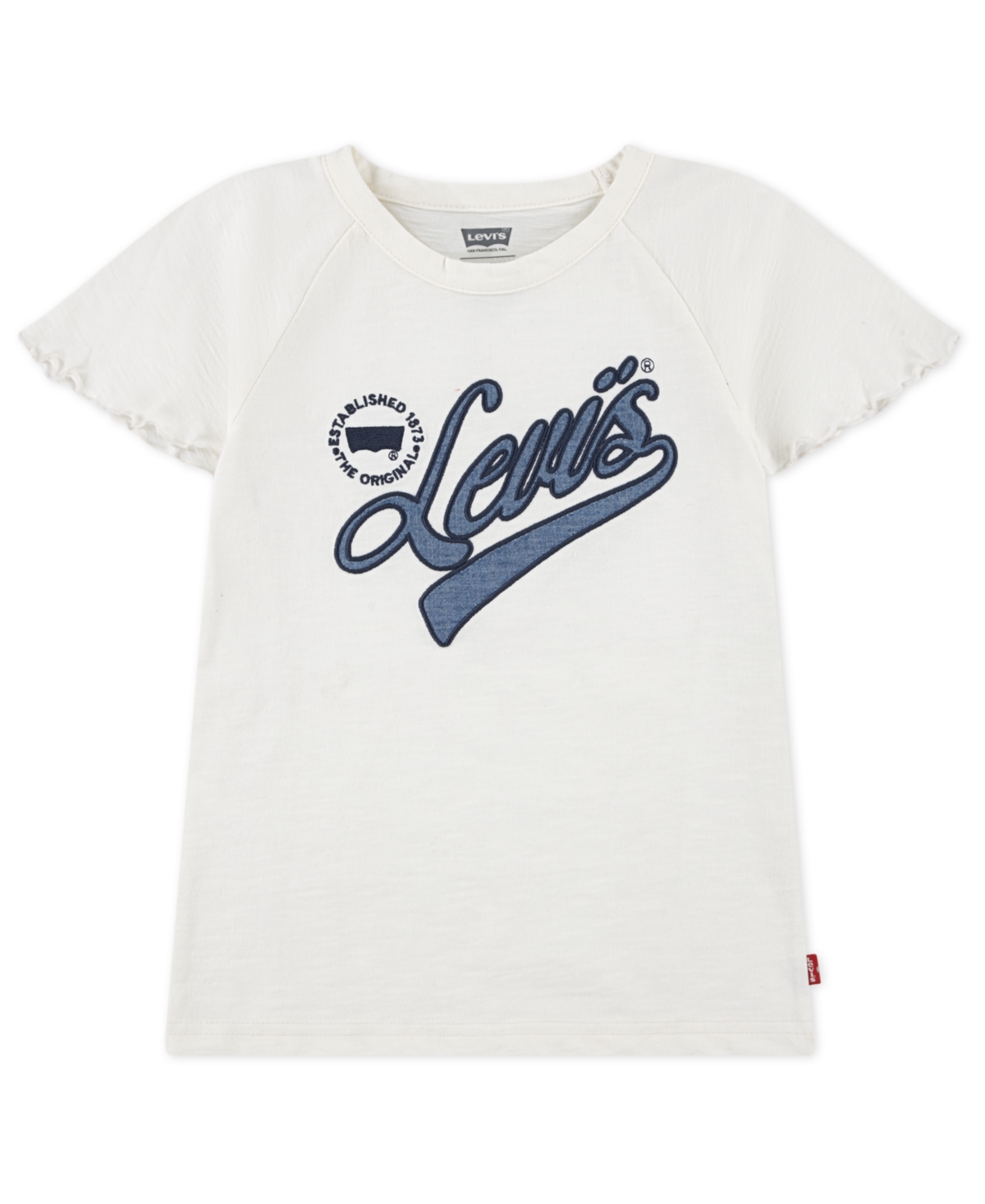 Click here for Levis Big Girls Flounce Raglan T-Shirt - Blanc de... prices
