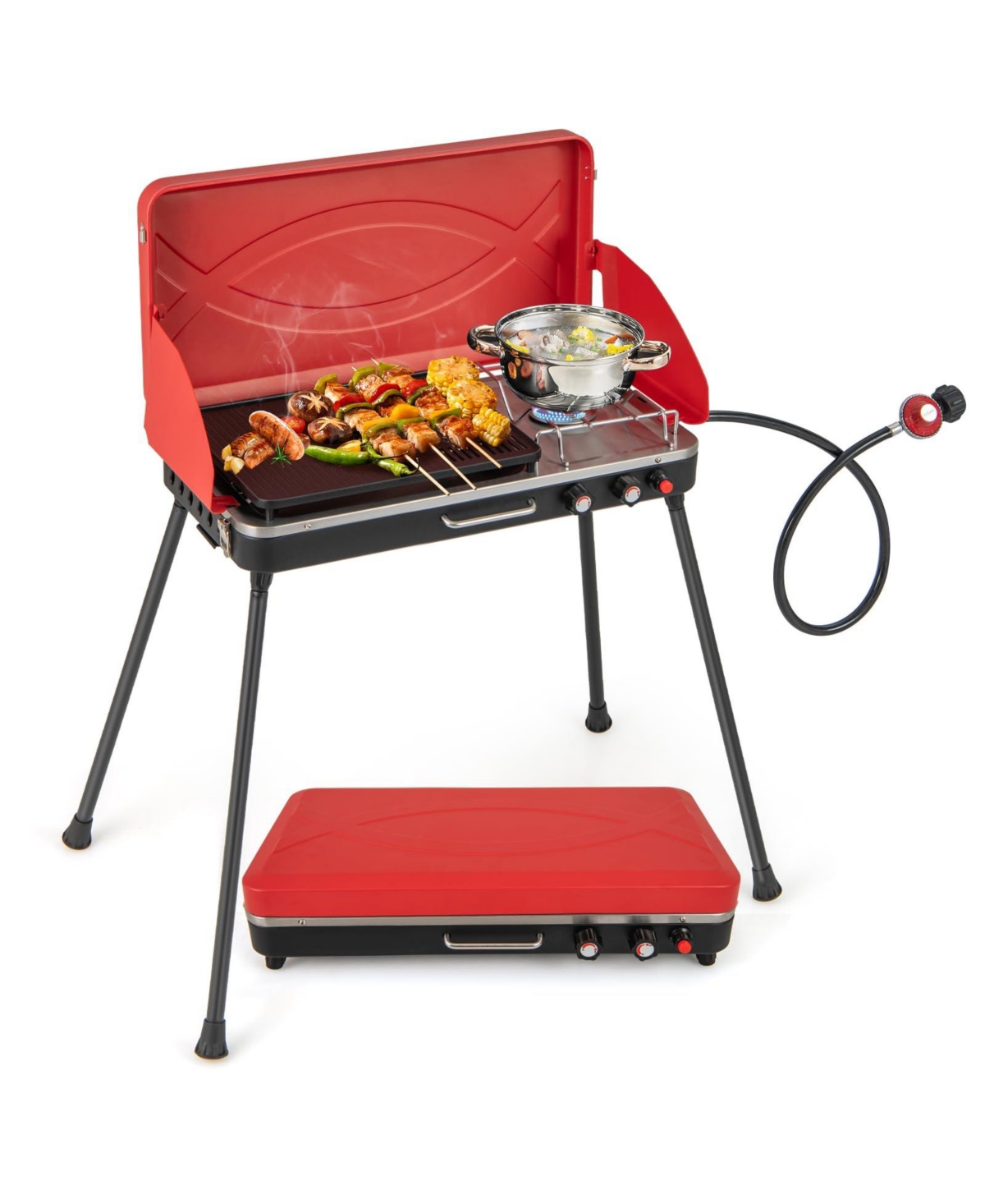 Click here for 2-in-1 Gas Camping Grill and Stove with Detachable... prices
