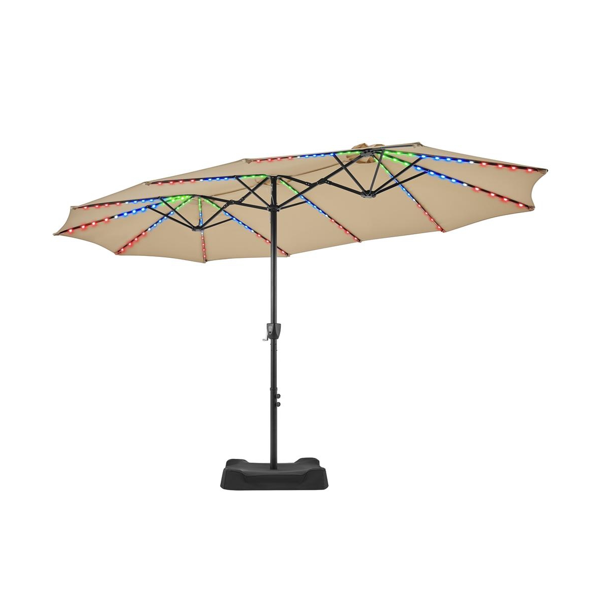 Click here for Yaheetech 15 ft Patio Parasol with Multi-Mode Led... prices