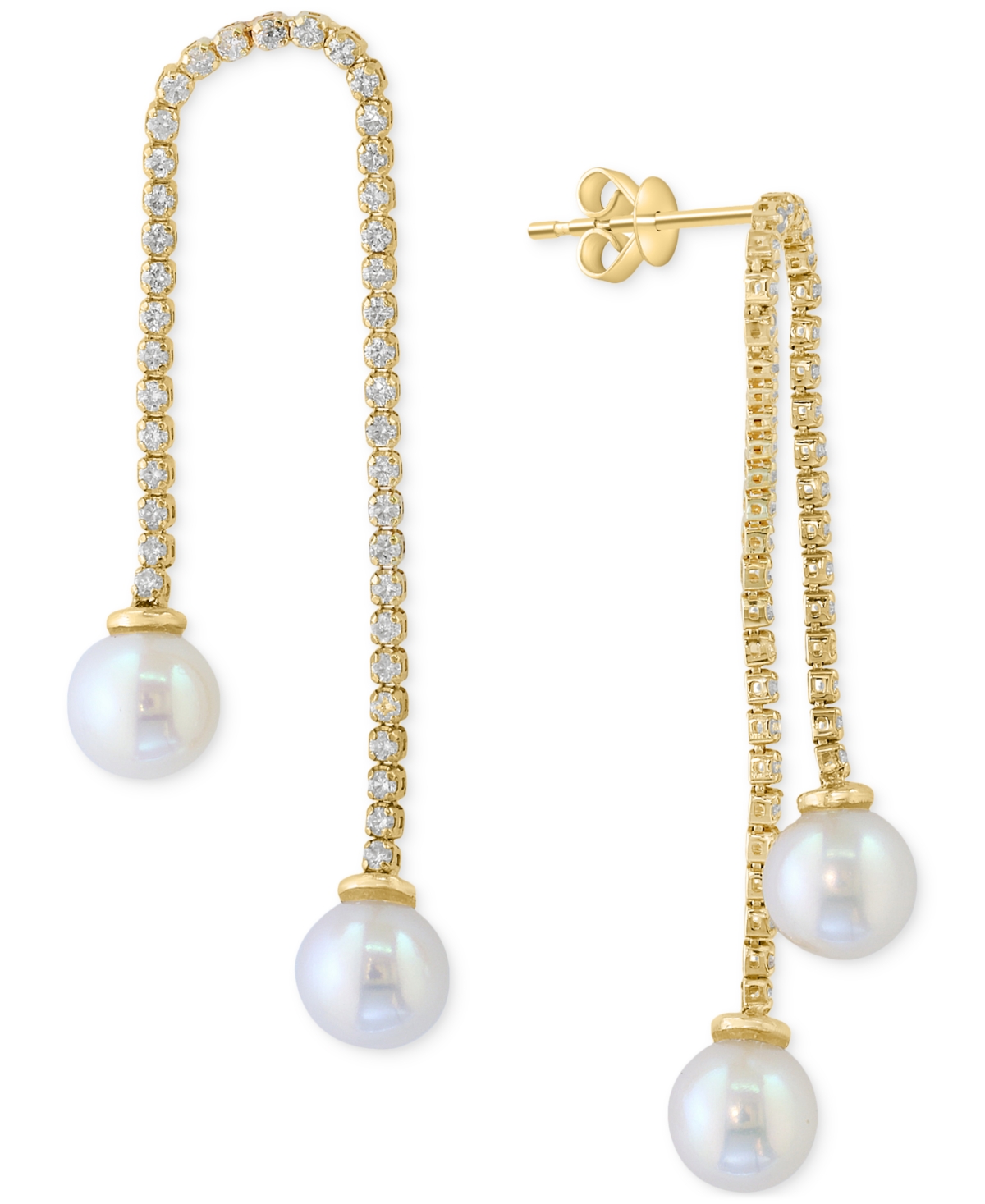 Click here for Effy Cultured Freshwater Pearl (7mm) & White Zirco... prices