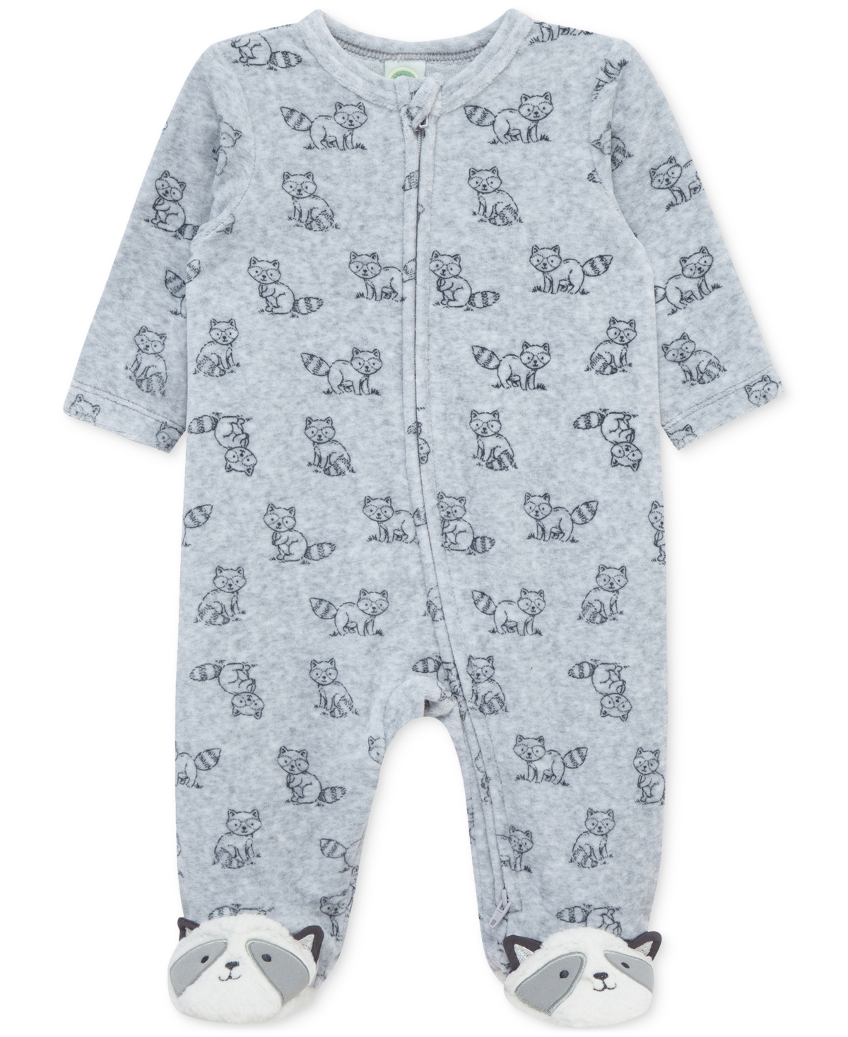 Click here for Little Me Baby Boys Raccoon-Print Footed Coverall... prices