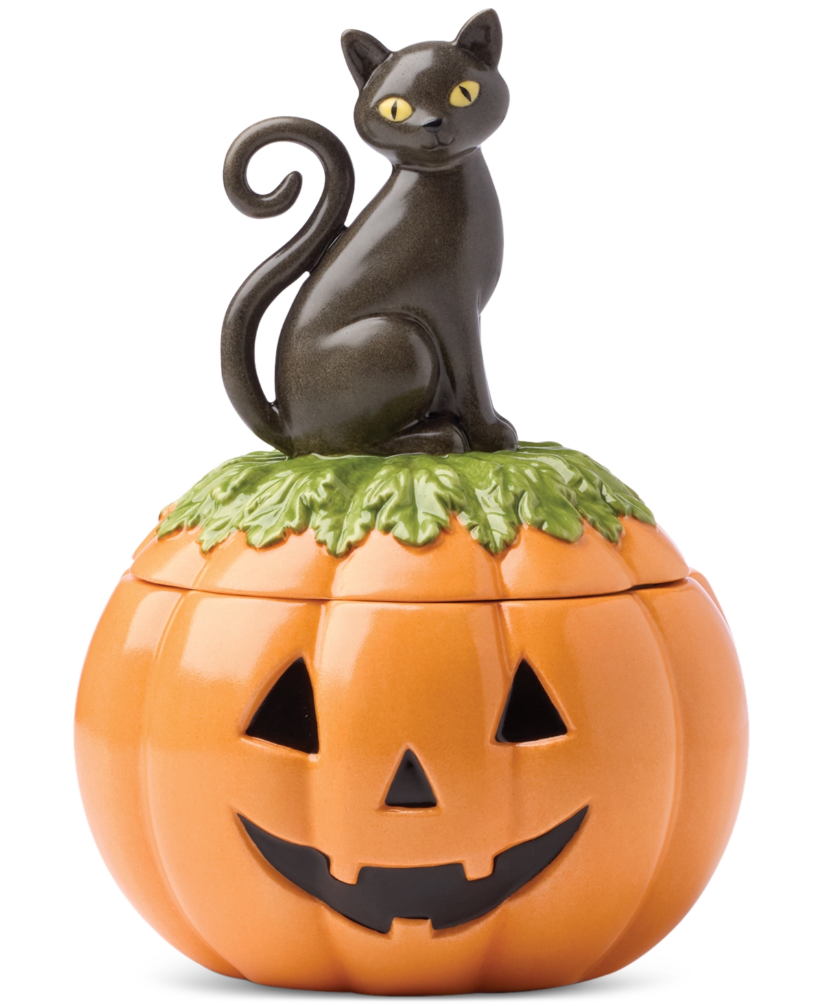 Click here for Lenox Haunted Halloween Covered Candy Jar - Orange prices