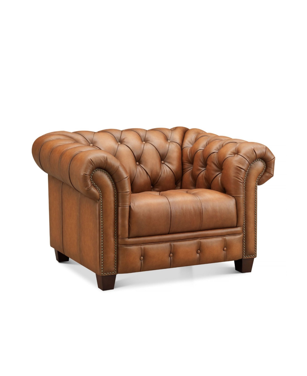 Click here for Hydeline York 50 Top Grain Leather Armchair - Sadd... prices