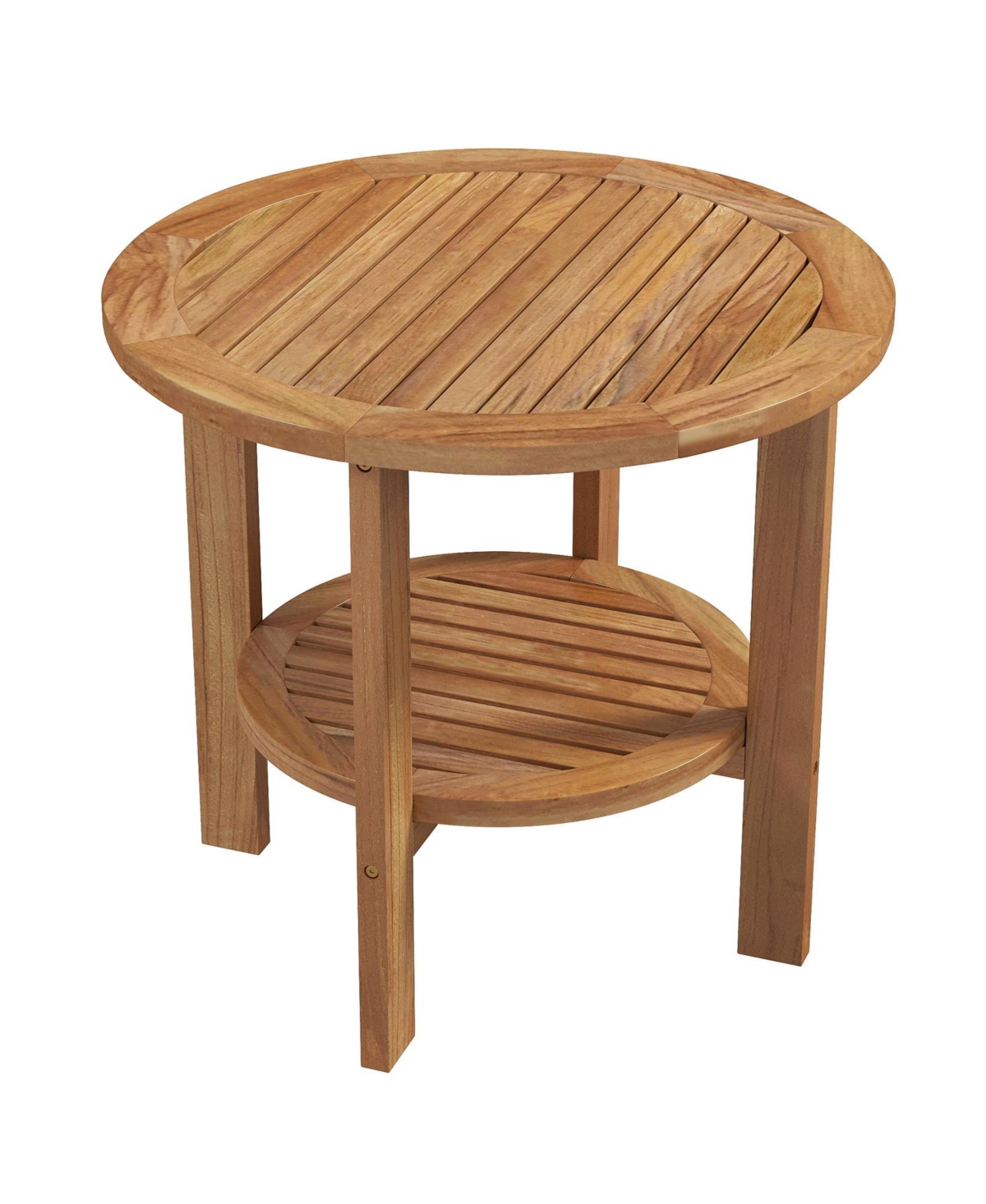 Click here for Outdoor Teak Wood Round Side Table Patio End Table... prices
