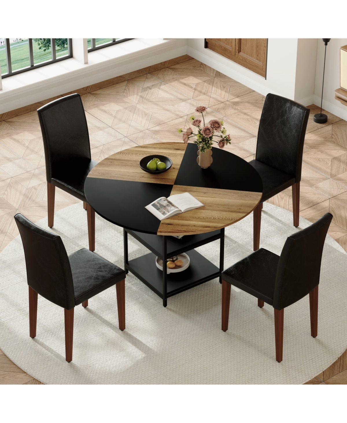 Click here for Streamdale 47.3" Round Dining Table Set with... prices