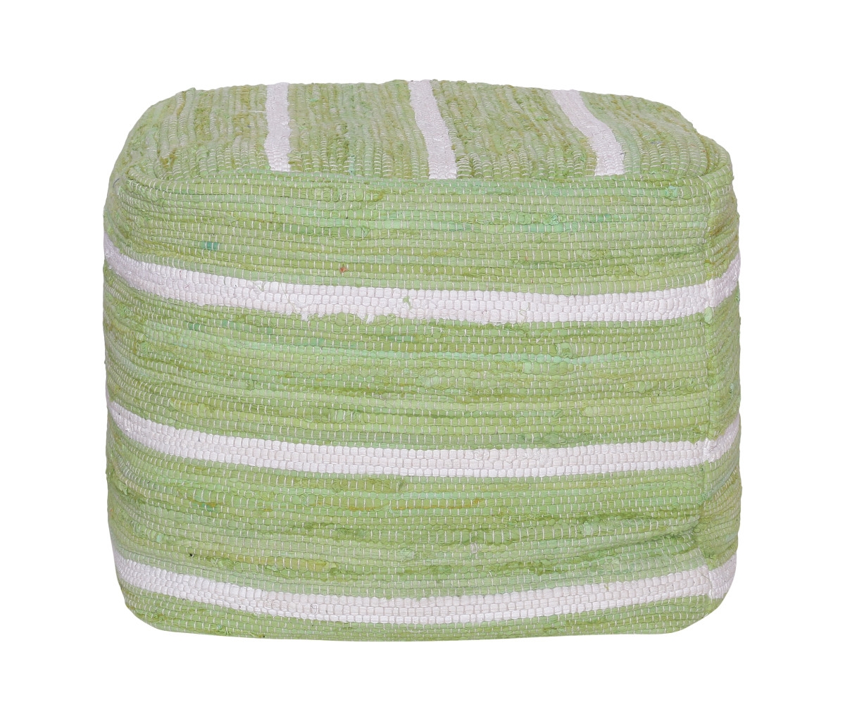 Click here for Cotton Cube Striped Pouf Ottoman for Living Room S... prices