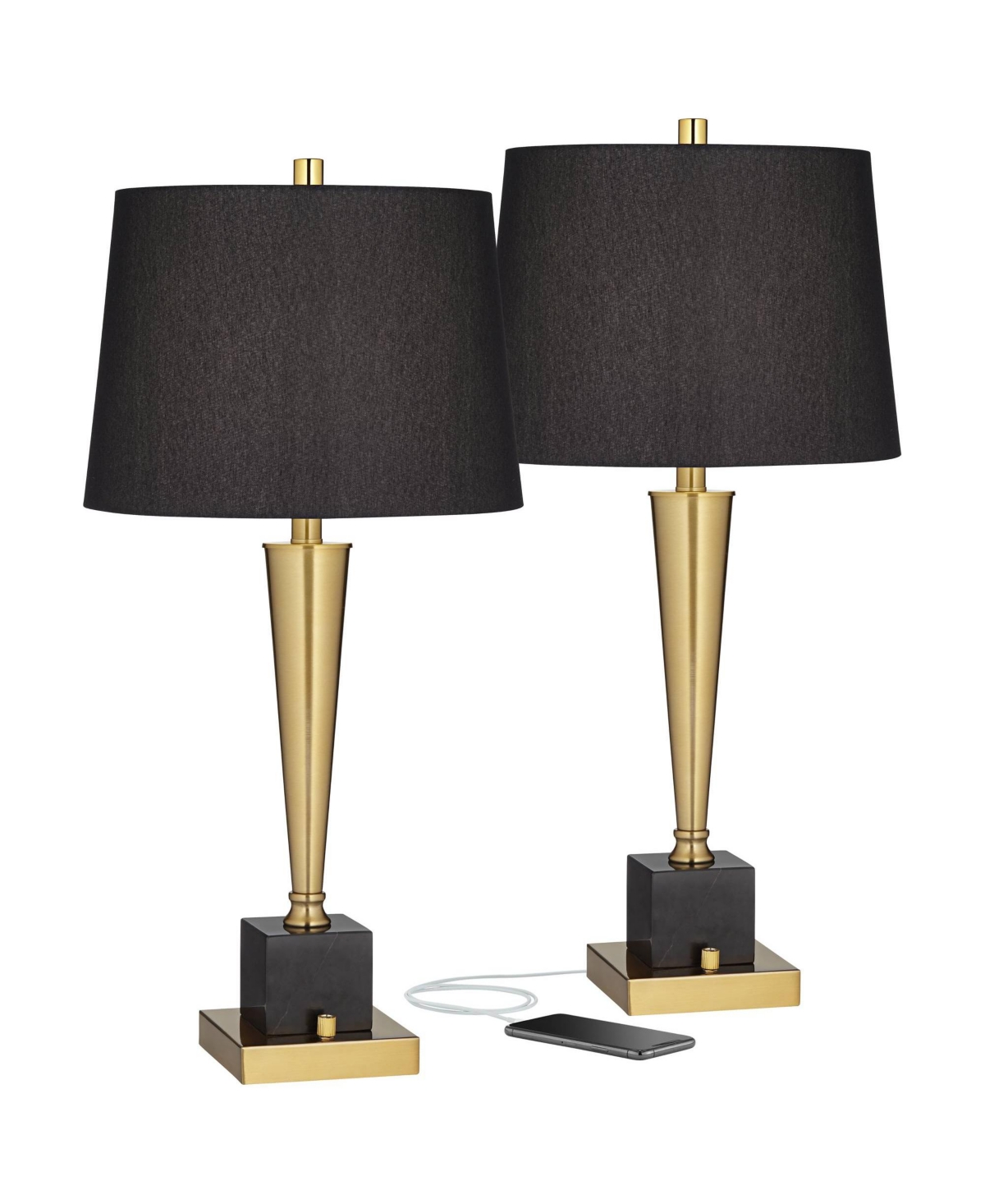 Click here for Wayne Modern Table Lamps 29 1/4" Tall Set of... prices