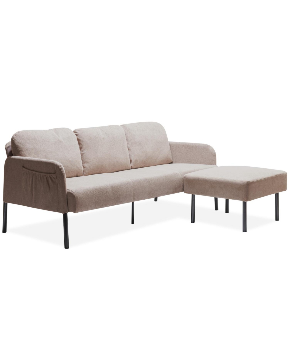 Click here for Streamdale Cozy 3-Seater L-Shape Sofa with Ottoman... prices