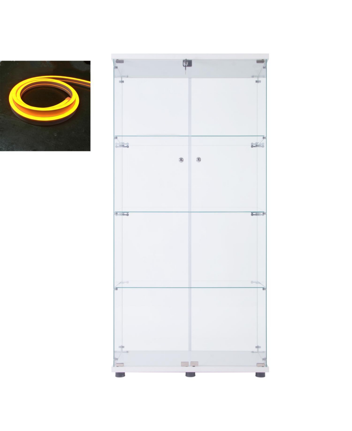 Click here for Streamdale Led Strip Light Glass Display Cabinet... prices