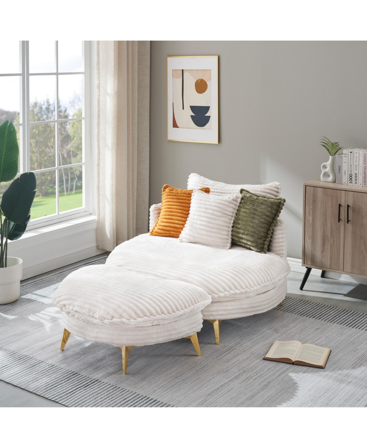 Click here for Streamdale Cozy Corduroy Sofa Fabric (65") wi... prices