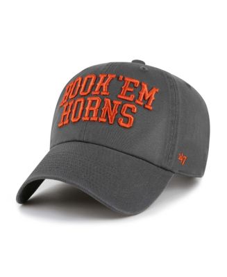 '47 Brand Men's Charcoal Texas Longhorns Clean Up Adjustable Hat - Macy's