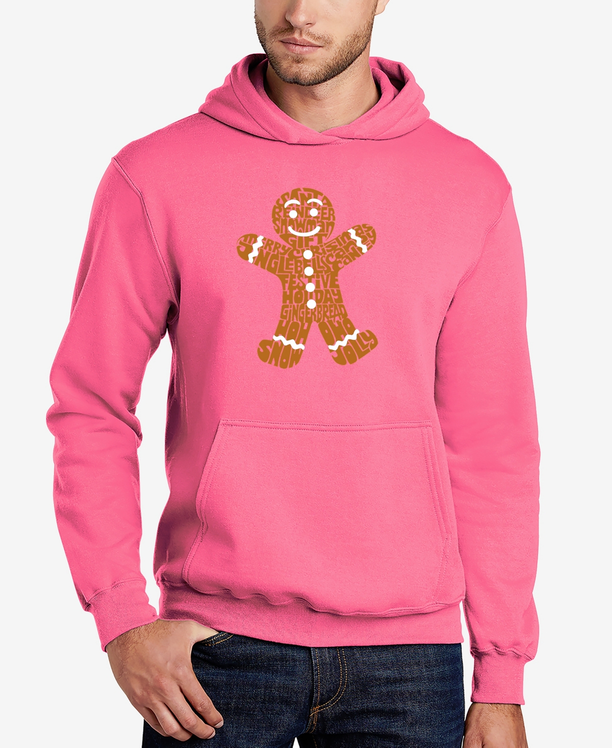 Click here for La Pop Art Mens Gingerbread Word Art Hooded Sweats... prices