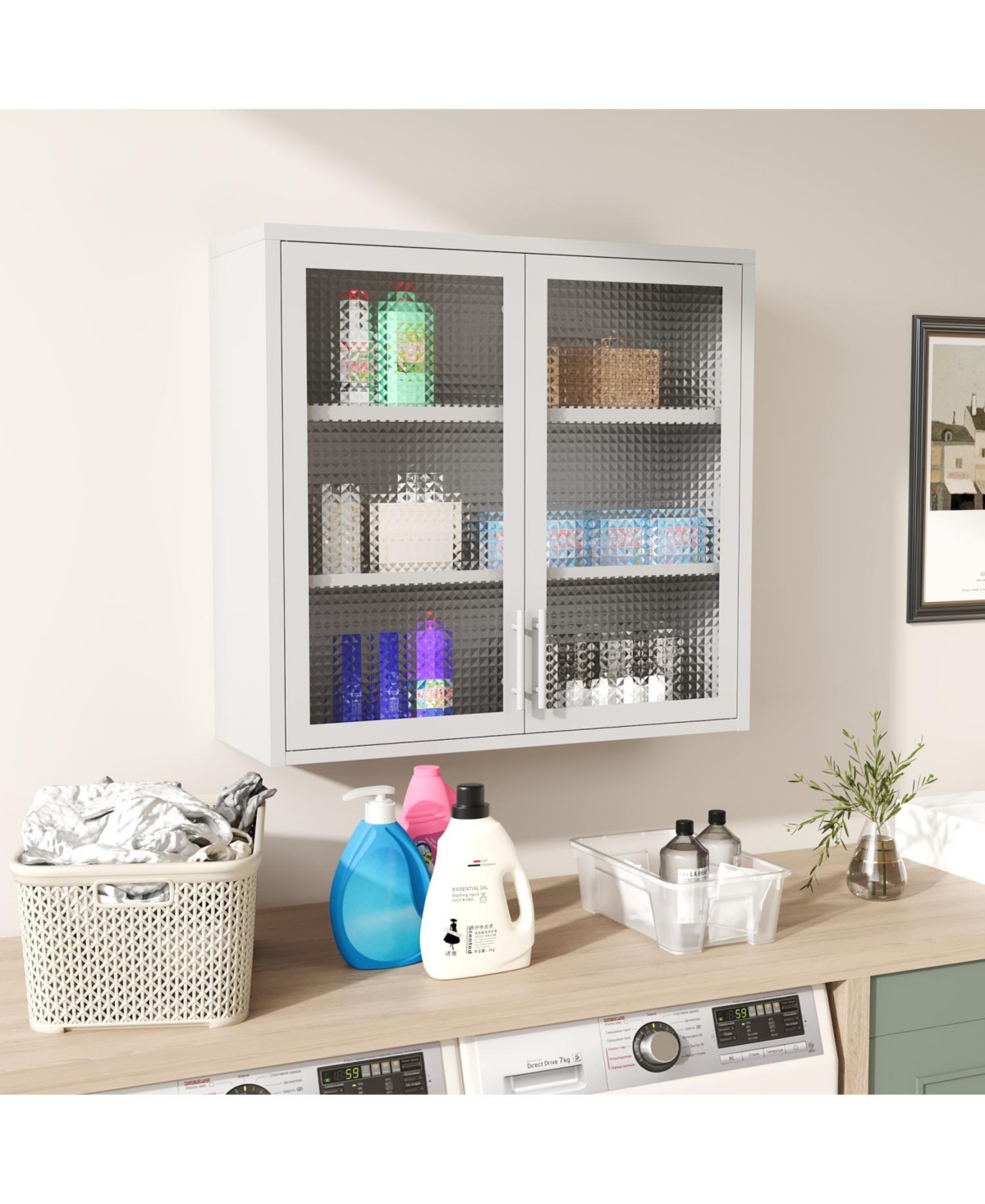 Click here for Streamdale Vintage Wall Cabinet with Glass Doors (... prices