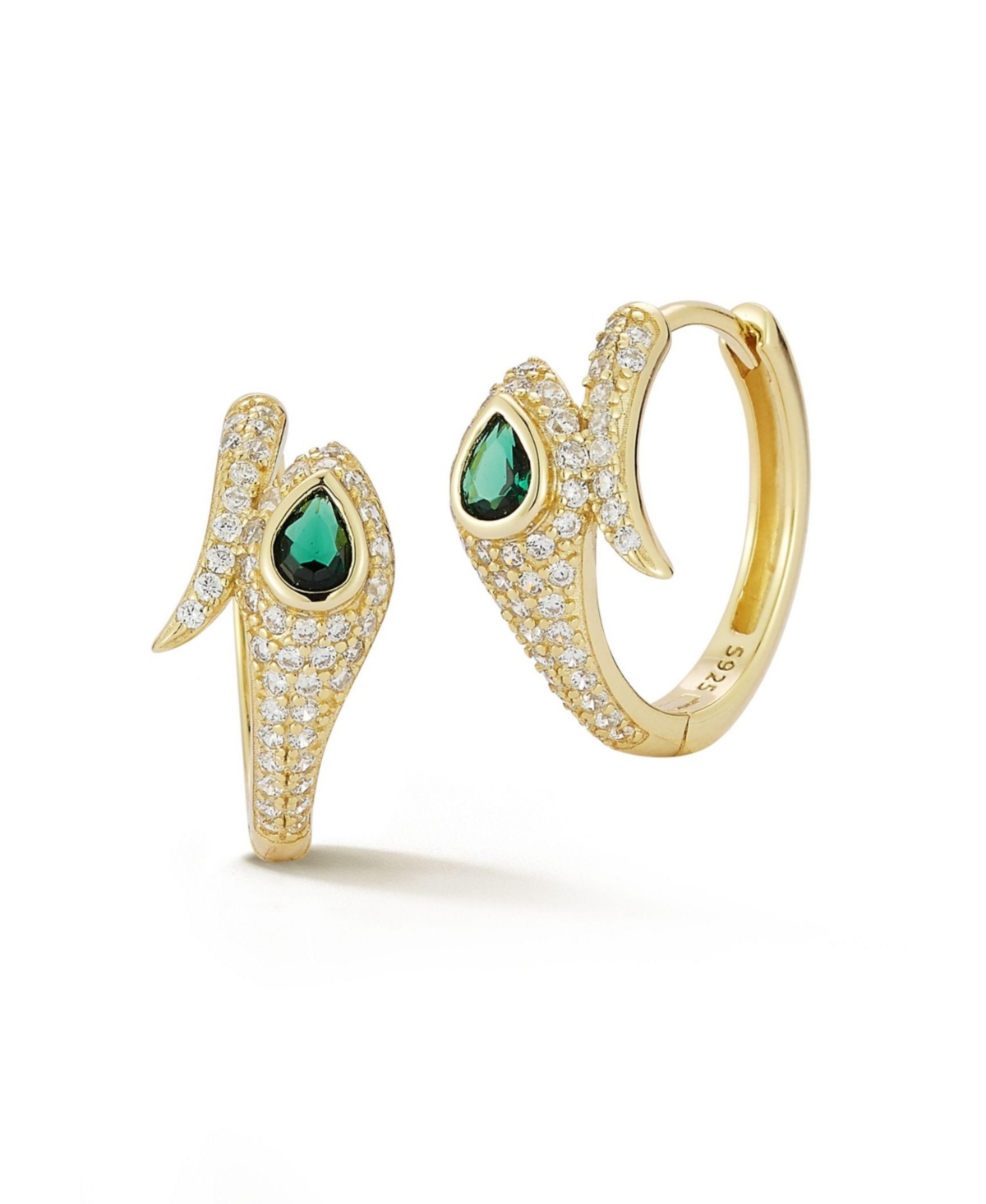 Click here for Rachel Zoe 14K Gold Plated Sterling Silver Pave Sn... prices