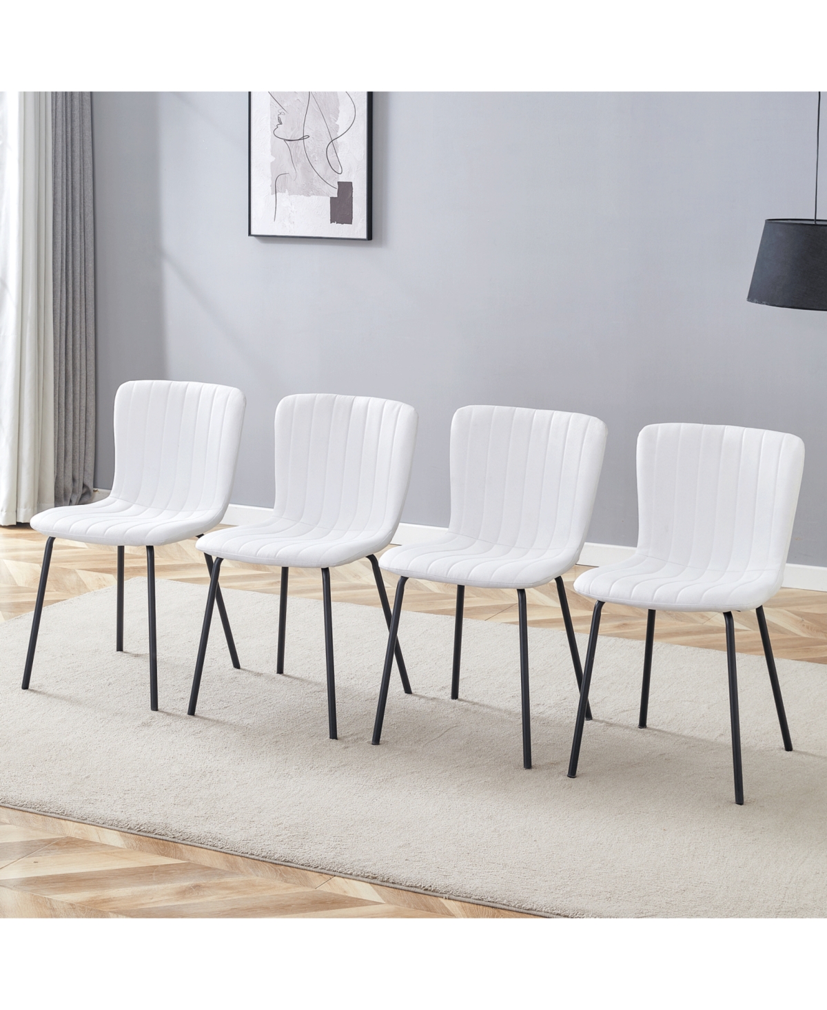 Click here for Streamdale Luxury Minimalist Dining Chairs - Set o... prices