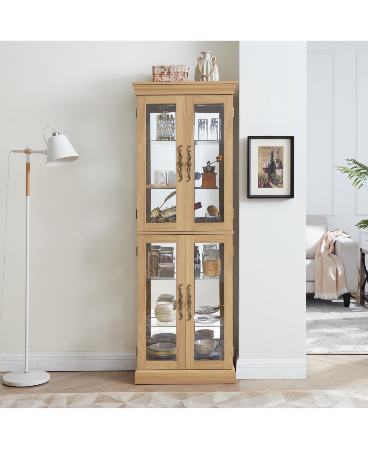 Click here for Lighted Glass Curio Display Cabinet  Display Cabin... prices