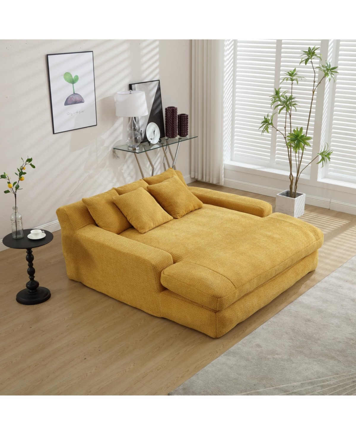 Click here for Streamdale Furniture Mustard 2-Seater Chenille Sof... prices