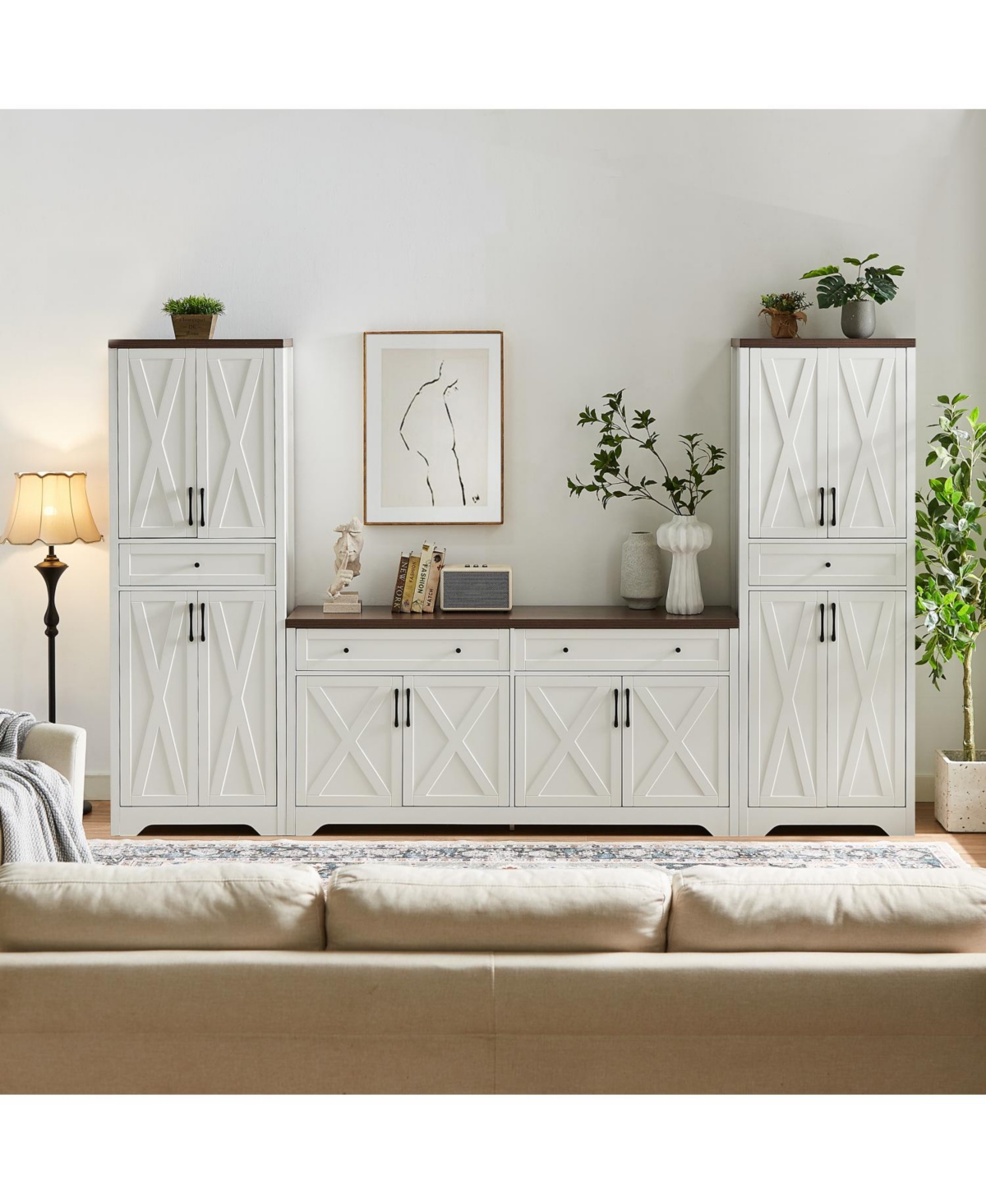 Click here for Streamdale Tv Cabinet Set w/ Sideboards  108.7... prices
