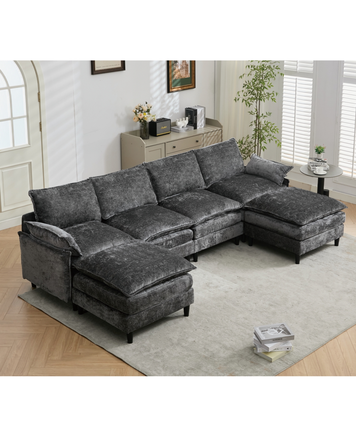 Click here for Streamdale Modular U-Shaped Chenille Sofa Couch  6... prices