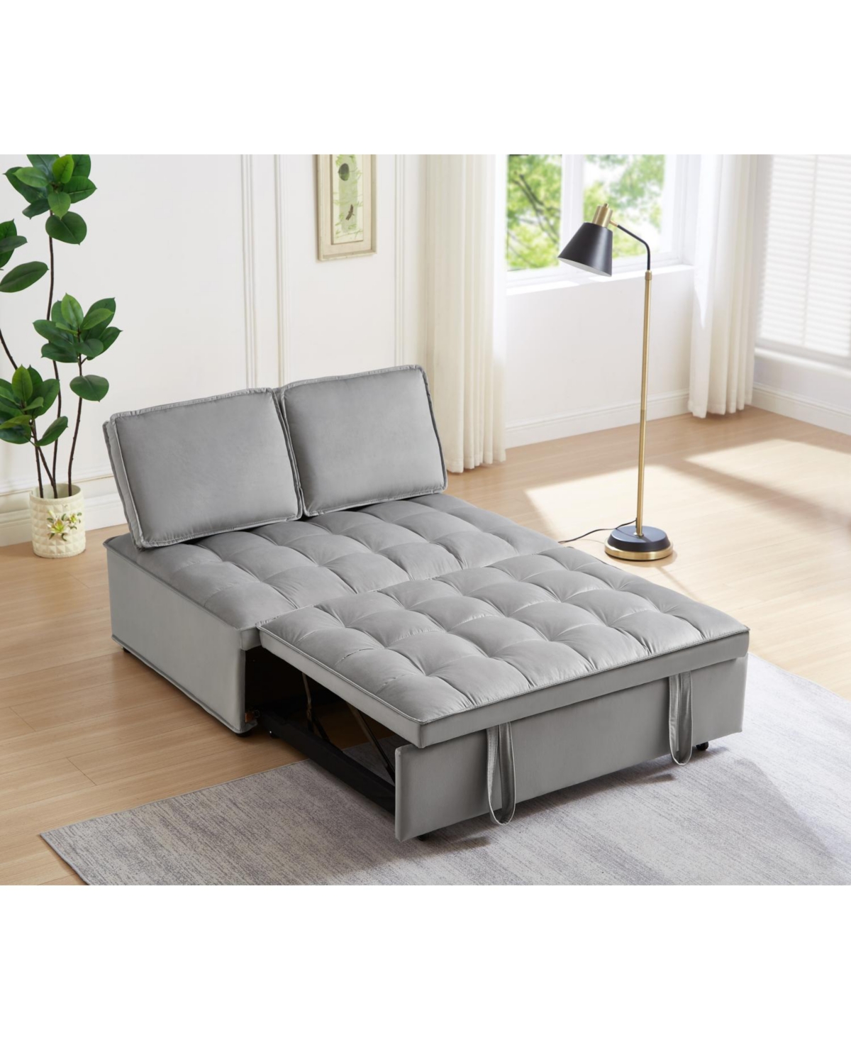 Click here for Streamdale Modern Velvet Convertible Sofa Bed with... prices