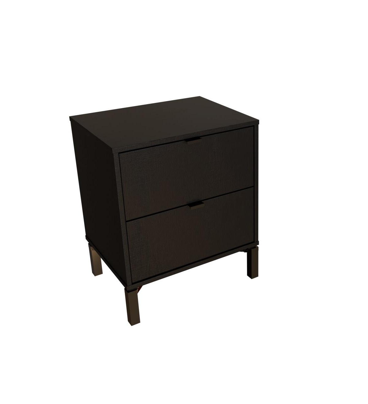 Click here for Two Drawer Nightstand with Faux Wood Finish for Be... prices